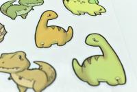 China Oil Proof Dinosaur PVC Vinyl Stickers For Scrapbook for sale