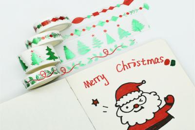 China Recyclable Creative Gold Foil Christmas Washi Tape for sale