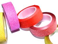China Colorful Glitter Washi Tape For Gift Packing for sale