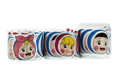 China DEC Cartoon Head Portrait Rolled Washi Stickers for sale