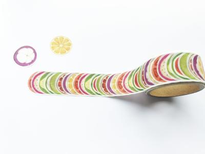 China CMYK 6 Colors Fresh Fruits Washi Tape Stickers for sale