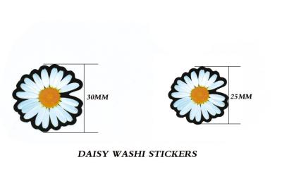 China daisy flower High Sticky 30mm Washi Tape Stickers for sale