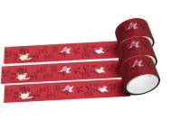 China Red Chinese Character 30mm Adhesive Glitter Tape for sale