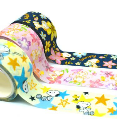 China ODM Cartoon Design Colored Washi Tape Printed Foil Washi Tape for sale