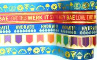 China Custom Printed 15mm*10m Gold Foil Decorative Washi Tape for sale