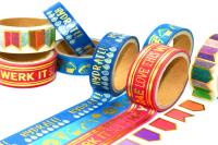 China Custom Printed 15mm*10m Gold Foil Decorative Washi Tape for sale