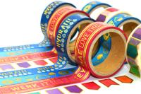 China Custom Printed 15mm*10m Gold Foil Decorative Washi Tape for sale
