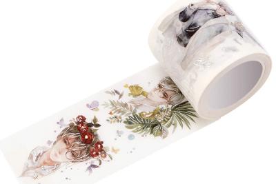 China 45mm Silver Foil Printing Washi Tape Labels For Kids for sale