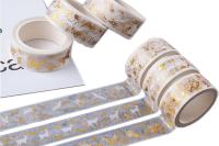 China Oil Proof CMYK Foil Washi Tape For Lipstick Packaging for sale