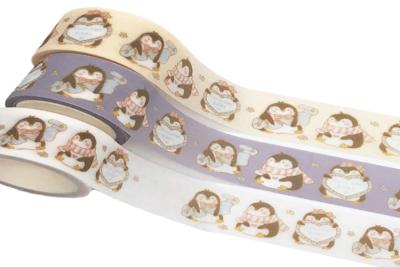 China DEC Cute Cartoon Penguin Adhesive Paper Tape for sale