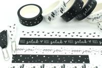 China Black White 65g Masking Washi Tape For Beautification for sale