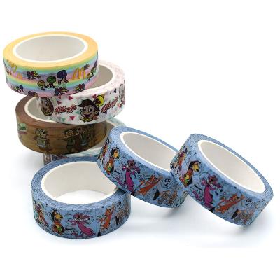 China 10m Patterned Self Adhesive Washi Paper Masking Tape for sale