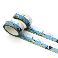 China No Residue Printed Japanese Washi Paper Tape For Stationery for sale