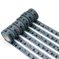China Water Activated Adhesive Acid Free Printed Washi Tape For Scrapbook Decoration for sale