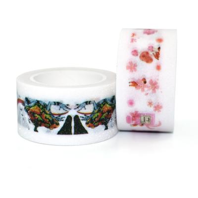 China 15mm Width Impermeable Decorative Glitter Washi Tape for sale
