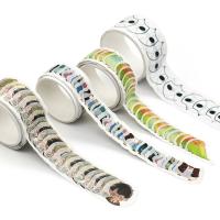 China CMYK Printed Die Cut Single Sided Washi Tape Rolls for sale
