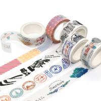 China Colorful Writable Decorative Chinese DIY Design Your Own Adhesive Paper Washi Tape for sale