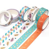 China Colorful Writable Decorative Chinese DIY Design Your Own Adhesive Paper Washi Tape for sale