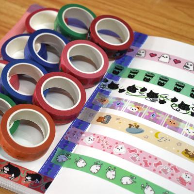 China Kawaii Custom Printed Washi Tape Wholesale Japanese Paper Adhesive Washi Tape for sale