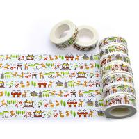 China Single Sided Adhesive Colorful Washi Tape For Scrapbook Decoration for sale