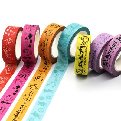 China Colored Gold Foil Sticky Washi Tape Waterproof For Memory Album Decor for sale