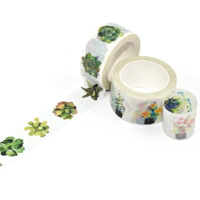 China Journal Planner Sample Card Washi Tapes Waterproof Washi Paper Masking Adhesive Tape for sale