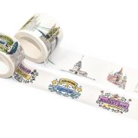 China Journal Planner Sample Card Washi Tapes Waterproof Washi Paper Masking Adhesive Tape for sale
