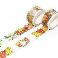 China Journal Planner Sample Card Washi Tapes Waterproof Washi Paper Masking Adhesive Tape for sale