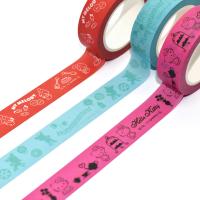 China Modern Daisy Printed Custom Washi Tape With Custom Logo Masking Paper Tape for sale