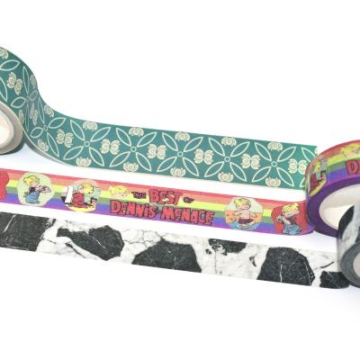 China Wholesale Colorful Printing Acrylic Tape Decorative Custom Washi Tape Suppliers for sale