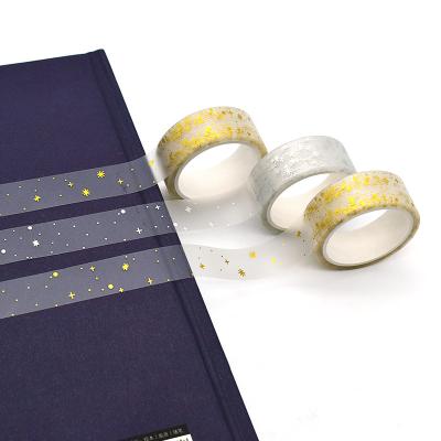 China Waterproof Custom Cheap Professional Printed Resistant Gold Foil Washi Paper Tape for sale