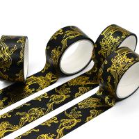 China Waterproof Custom Cheap Professional Printed Resistant Gold Foil Washi Paper Tape for sale