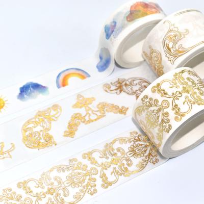 China Japanese Washi Paper Tape Custom Printed Gold Foil Washi Tape Manufacturer for sale