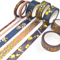 China Kpop Rainbow Galaxy Holographic Washi Tape Gold Foil Custom for sale