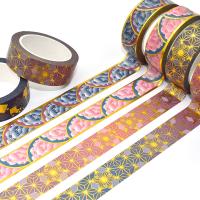 China Kpop Rainbow Galaxy Holographic Washi Tape Gold Foil Custom for sale