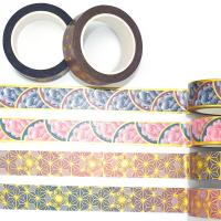 China Custom Writable Cute Washi Paper Tape Printed Silver Or Gold Foil Washi Tape for sale