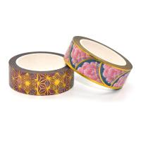 China Gold Foil Washi Tape Custom Printed 50 Rolls Tape Set Decoration for sale