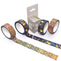 China Gold Foil Washi Tape Custom Printed 50 Rolls Tape Set Decoration for sale