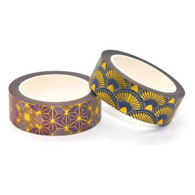 China Custom Printed Ins Style Gold Foil Washi Tape Set Personalizada for sale