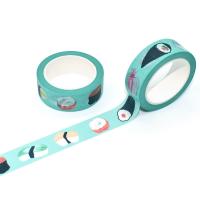 China Writing Printed Custom Japanese Paper Gift Box Decoration Tropical Breeze Washi Tape for sale
