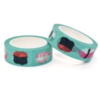 China Writing Printed Custom Japanese Paper Gift Box Decoration Tropical Breeze Washi Tape for sale