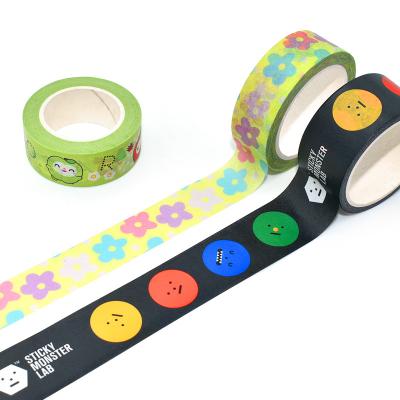 China Writing Printed Custom Japanese Paper Gift Box Decoration Tropical Breeze Washi Tape for sale
