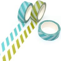 China Writing Printed Custom Japanese Paper Gift Box Decoration Tropical Breeze Washi Tape for sale