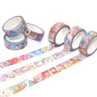 China Writing Printed Custom Japanese Paper Gift Box Decoration Tropical Breeze Washi Tape for sale