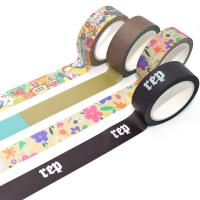 China Custom Floral Decorative Printed Kraft China Washi Tape For Planners for sale