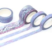 China Decorative Rainbow Candy Color Japanese Sticky Paper Masking Tape Washi Tape for sale