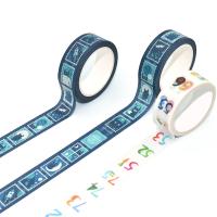 China Decorative Rainbow Candy Color Japanese Sticky Paper Masking Tape Washi Tape for sale