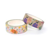 China Custom Cartoon Design Bullet Journal Color Printed Washi Paper Masking Tape for sale
