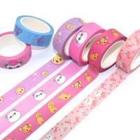 China Custom Cartoon Design Bullet Journal Color Printed Washi Paper Masking Tape for sale