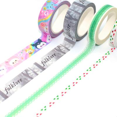 China Water Resistant Kawaii Japanese Washi Paper Masking Tape Printed Masking Tape for sale